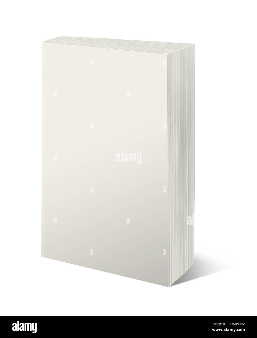 Paperback books blank white template for presentation layouts and ...