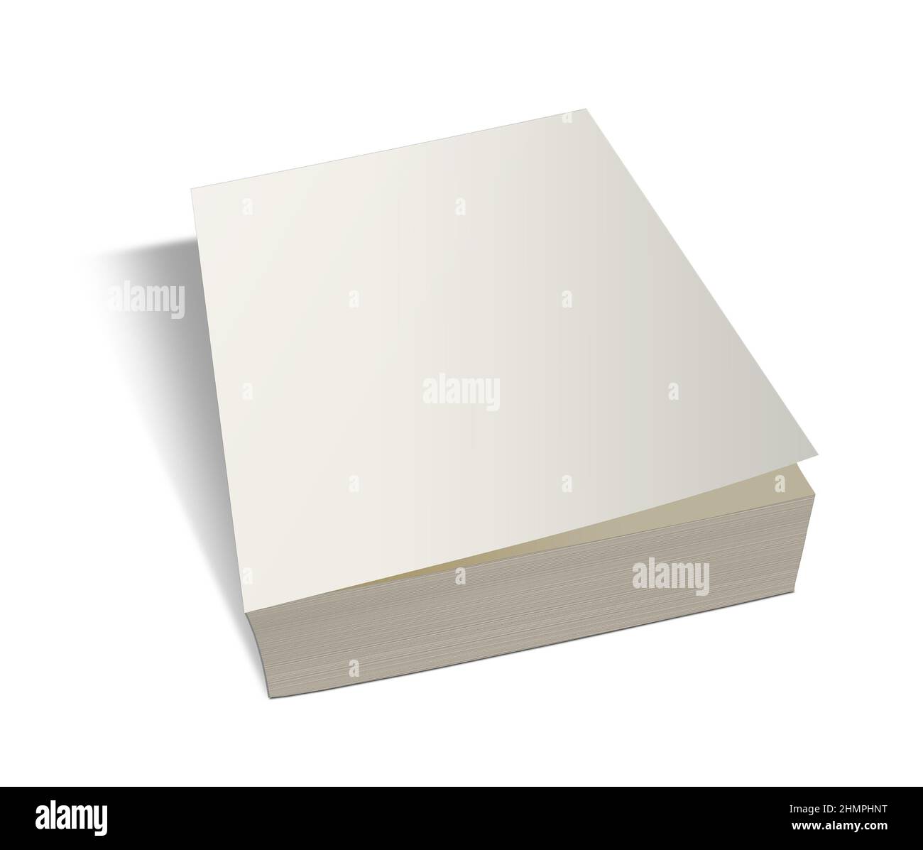 Paperback books blank white template for presentation layouts and ...