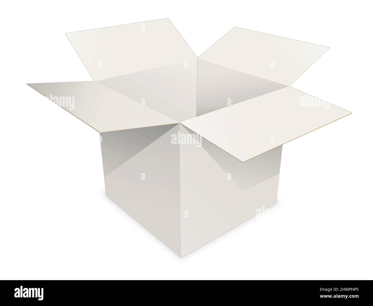 Shipping Box blank white template for presentation layouts and design ...