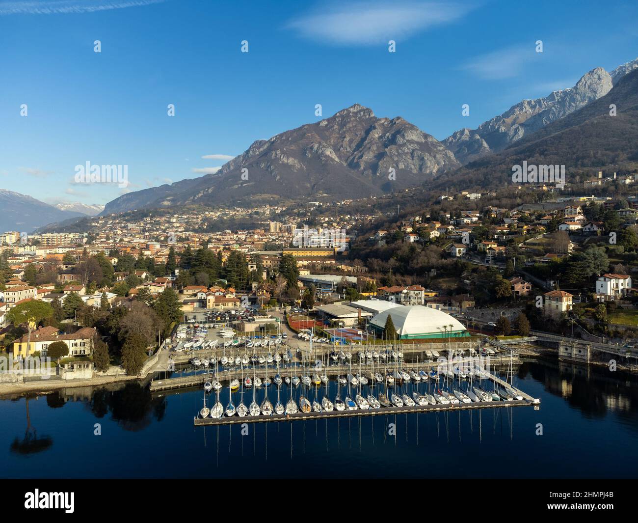 Mandello del Lario on shores of Lake Como, Lombardy, Italy Stock Photo ...