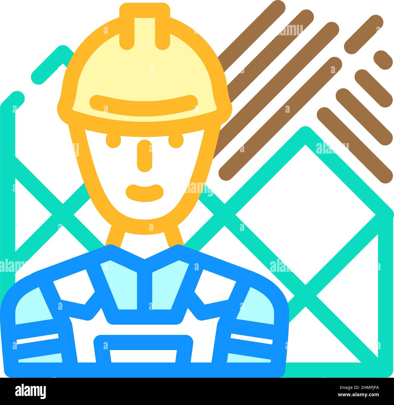 tiler handyman color icon vector illustration Stock Vector Image & Art ...