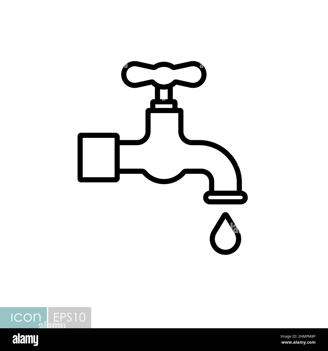 Faucet with drop vector icon. Graph symbol for agriculture, garden and ...