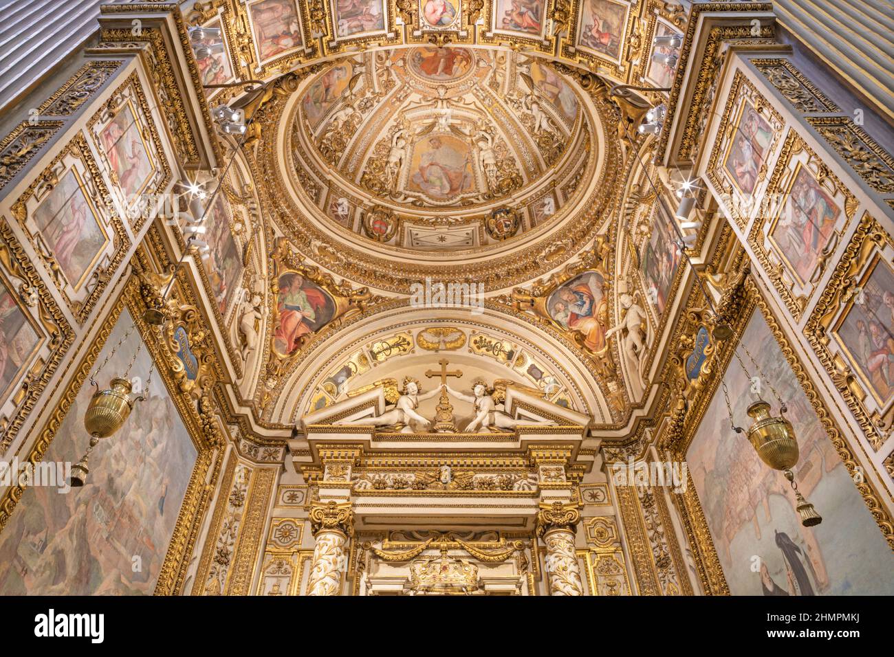ROME, ITALY - SEPTEMBER 1, 2021: The side chapel of Santa Maria in ...