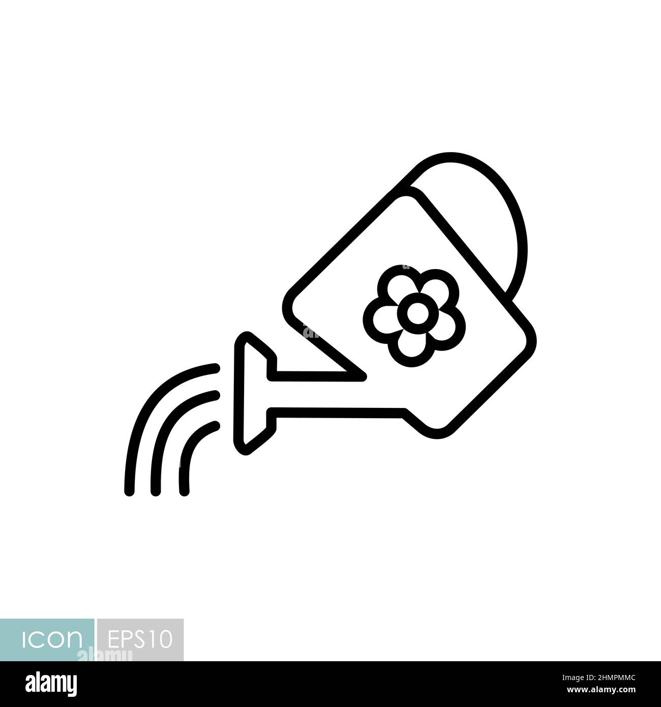 Watering can vector icon. Irrigation symbol. Graph symbol for ...