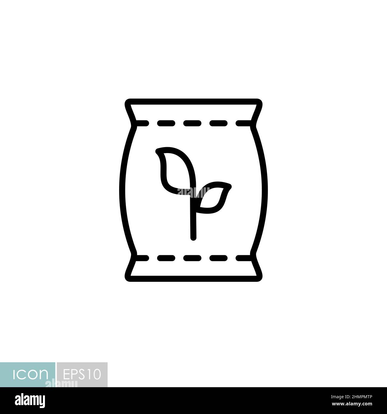 Fertilizer bag isolated vector icon. Graph symbol for agriculture ...