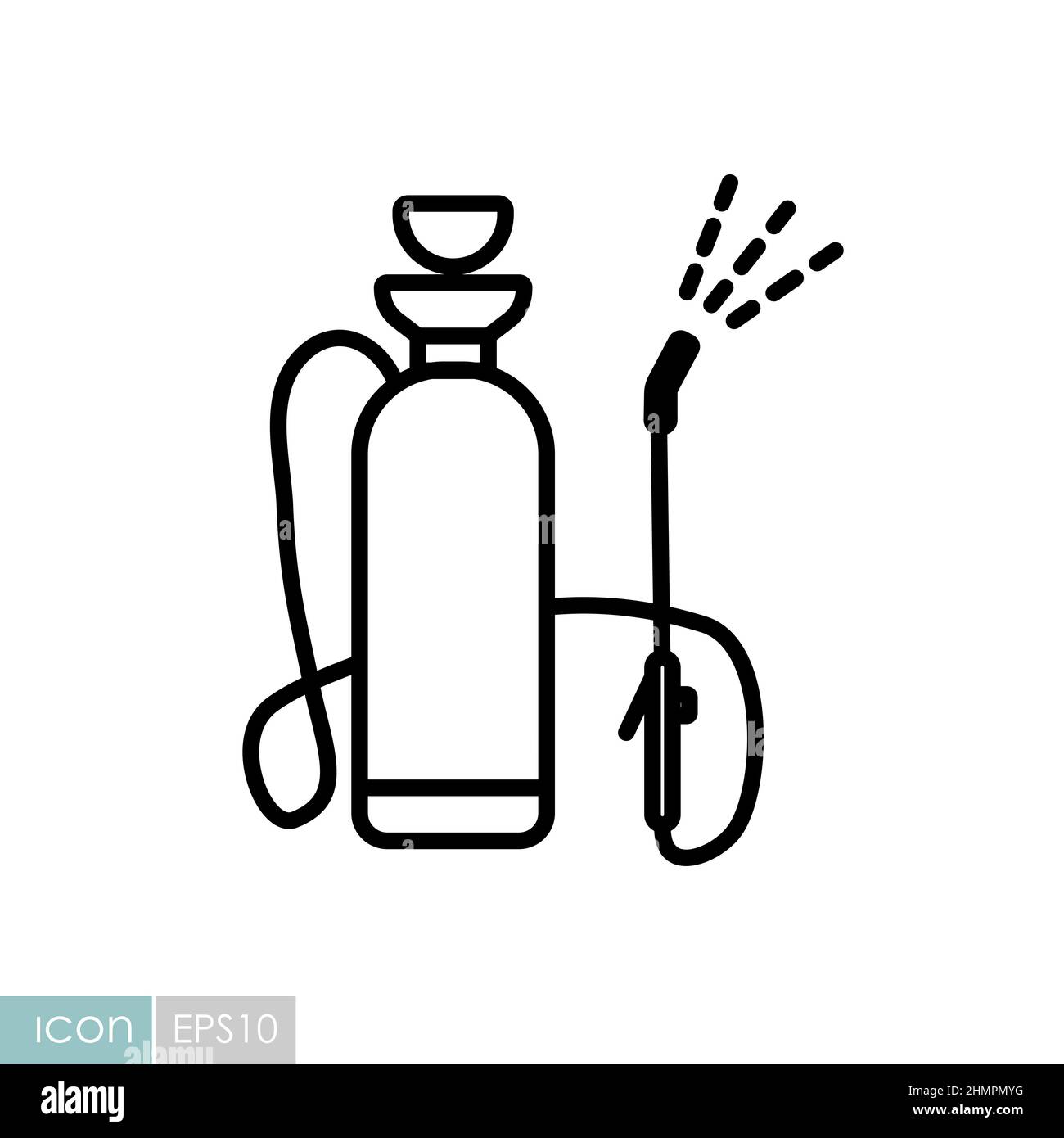 Garden sprayer isolated vector icon. Graph symbol for agriculture ...