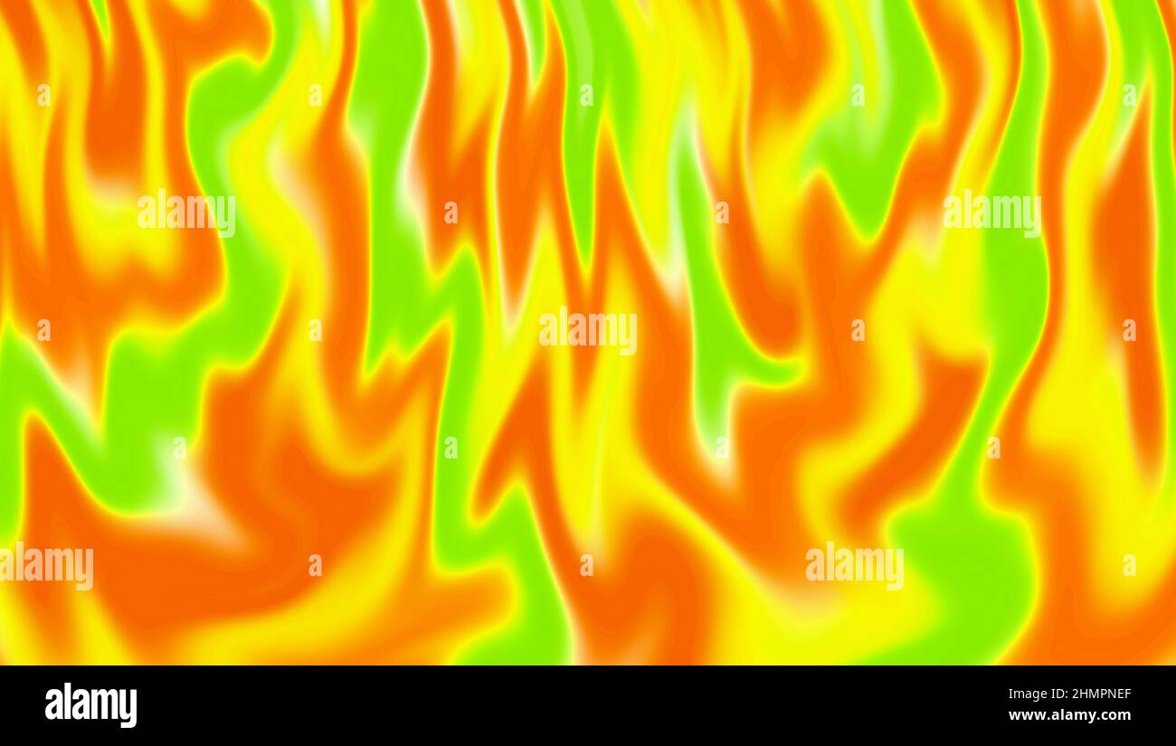 Illustration of vivid neon color burning fire flames abstract backdrop ...