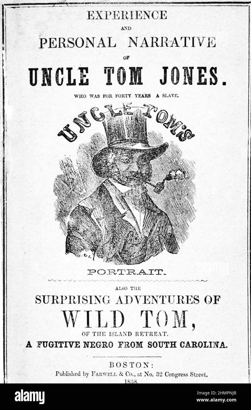 THOMAS H. JONES (1806-?) Afro-American former slave and later preacher ...