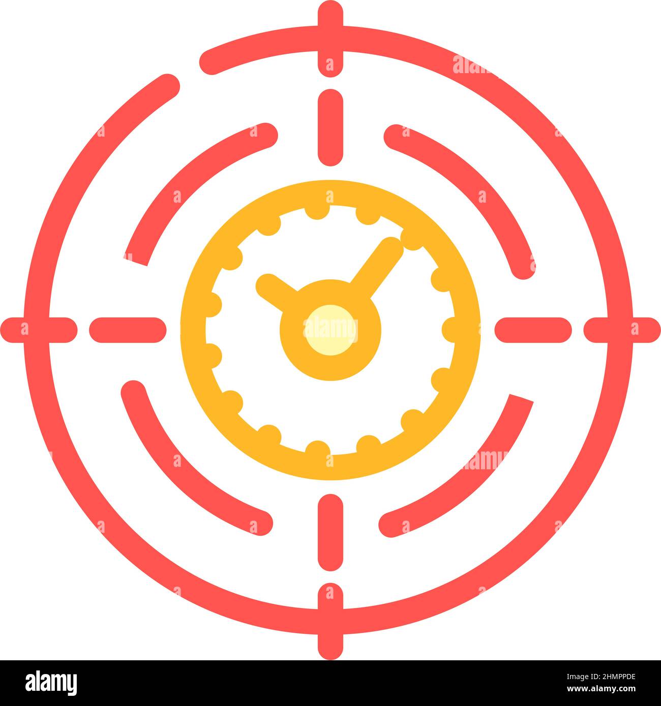 target of time management color icon vector illustration Stock Vector ...