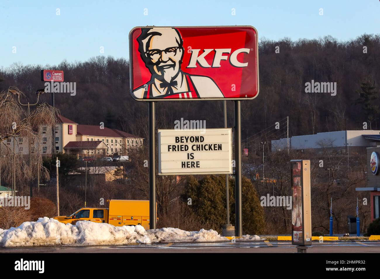 A view of a KFC restaurant sign and logo.Exterior views, signs, and ...