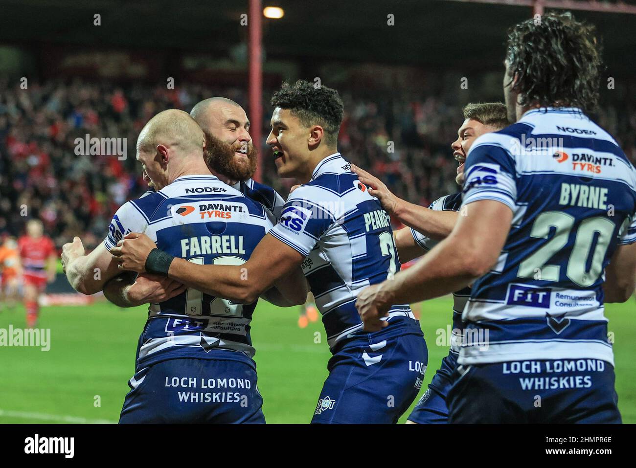 Jake Bibby 2 #of Wigan Warriors celebrates his try Stock Photo - Alamy