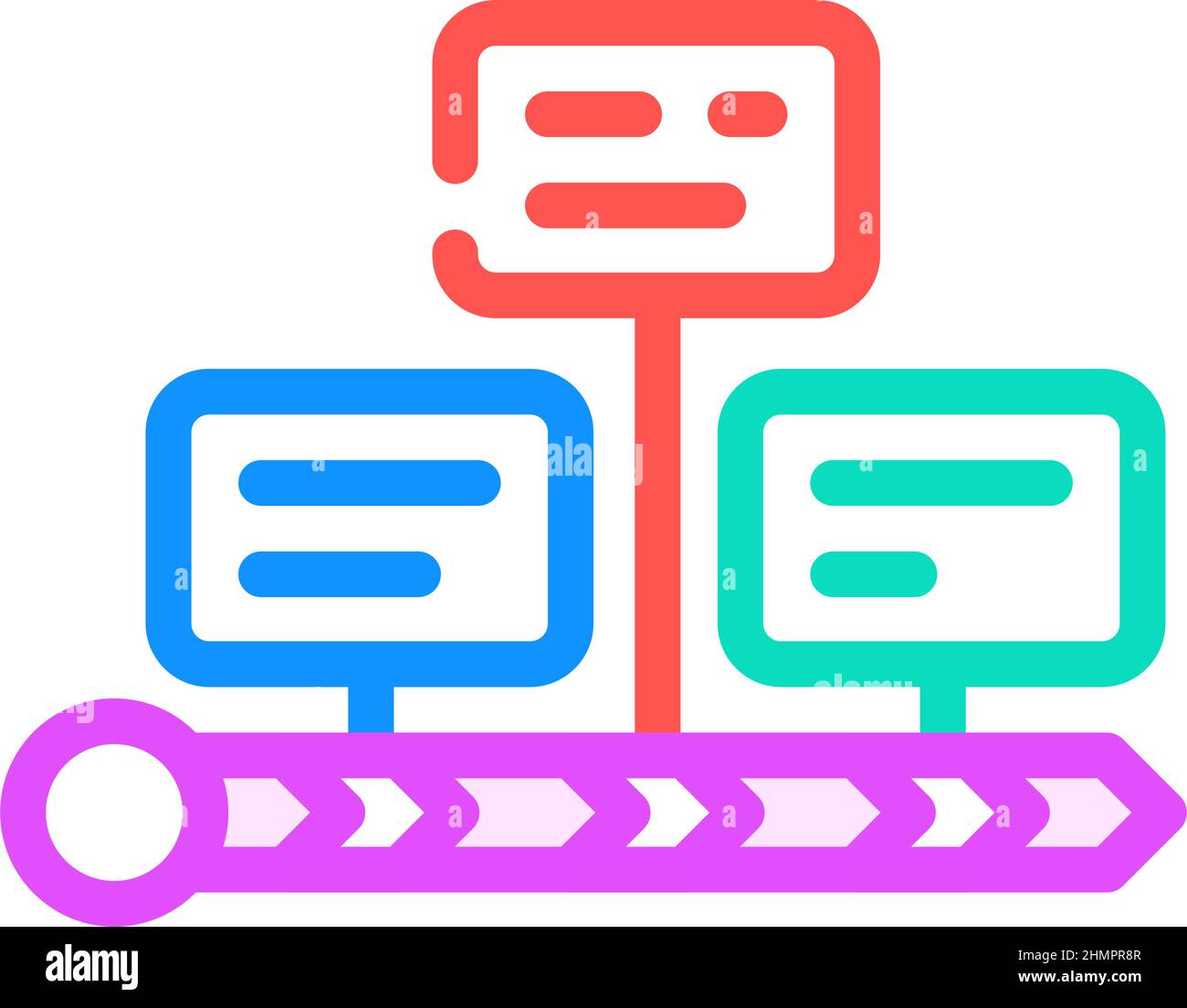 timeline management color icon vector illustration Stock Vector Image ...