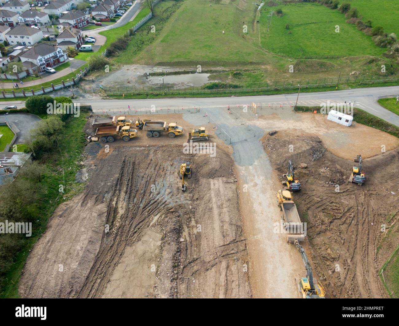 Limerick, Ireland 04.04.2021,the link between the Old Cratloe Rd road ...