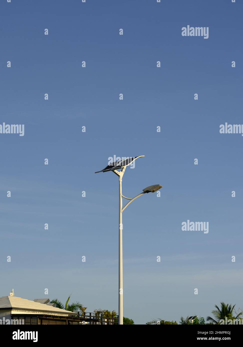 The photo of the solar panel was taken on an island in the Caribbean ...