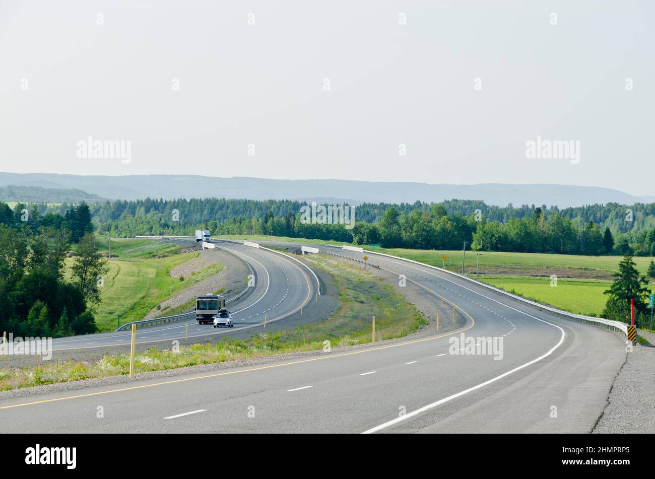 Highway in North part of New Brunswick, Canada Stock Photo - Alamy