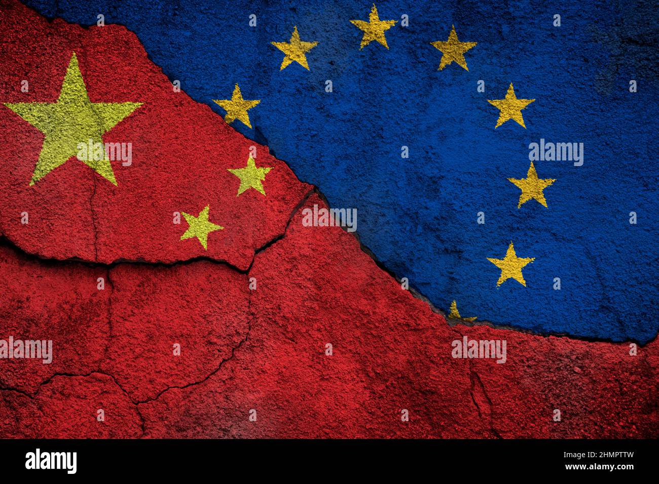 Eu china flag hi-res stock photography and images - Alamy