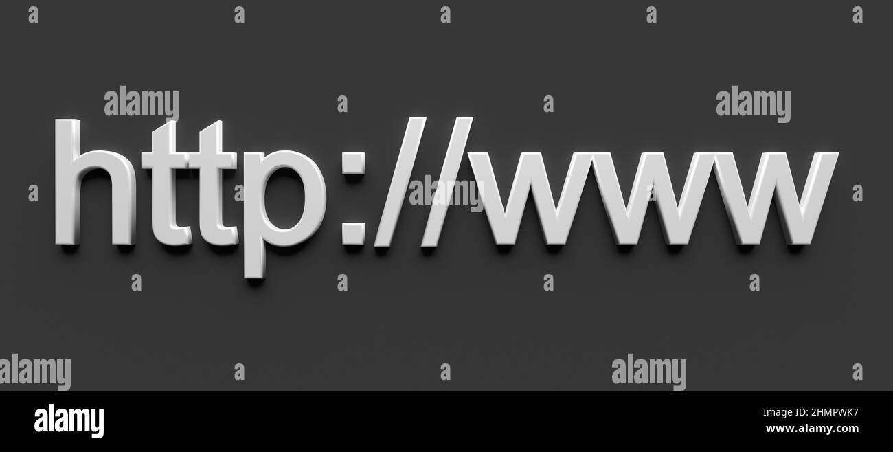 http www internet web address in search bar of browser. 3d rendering ...