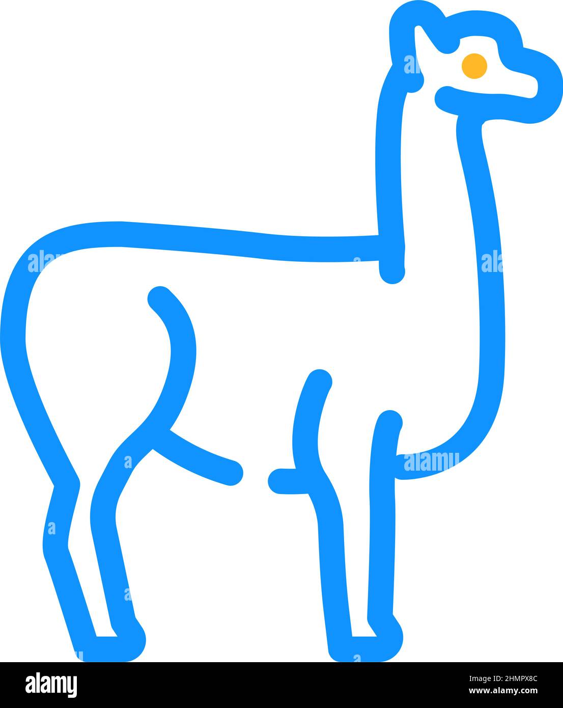 lama wild animal color icon vector illustration Stock Vector Image ...