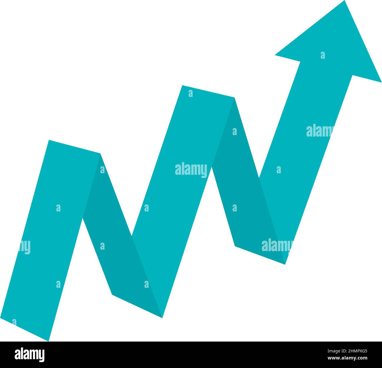 ascending financial arrow on white background Stock Vector Image & Art ...