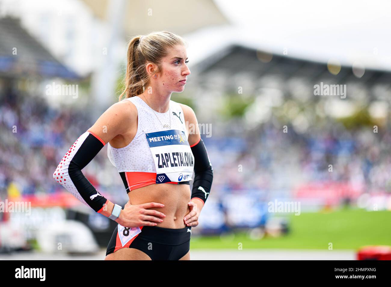 Emma Zapletalova (Women's 400m Hurdles) of Slovakia competes during the ...