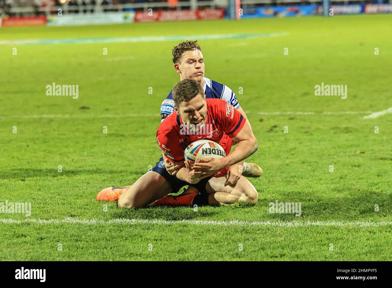 Matt Parcell #9 of Hull KR goes over for a try Stock Photo - Alamy