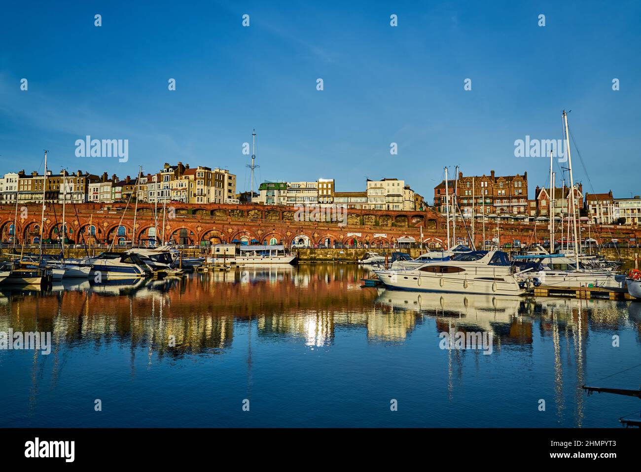 The arches of Ramsgate Royal Harbour Stock Photo - Alamy