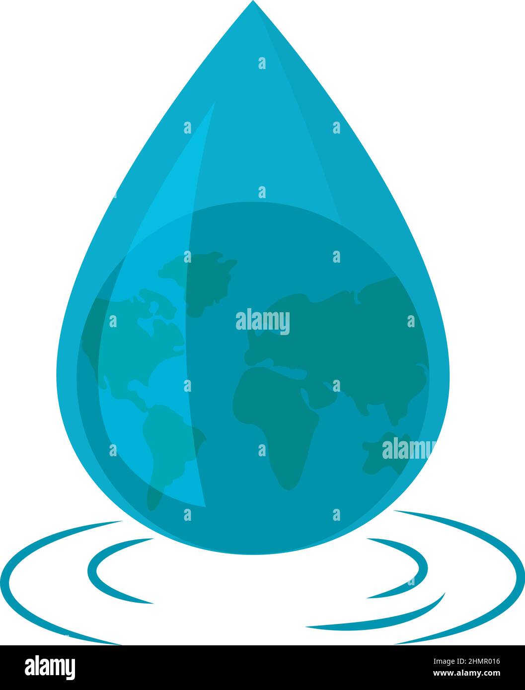 earth planet in water drop Stock Vector Image & Art - Alamy