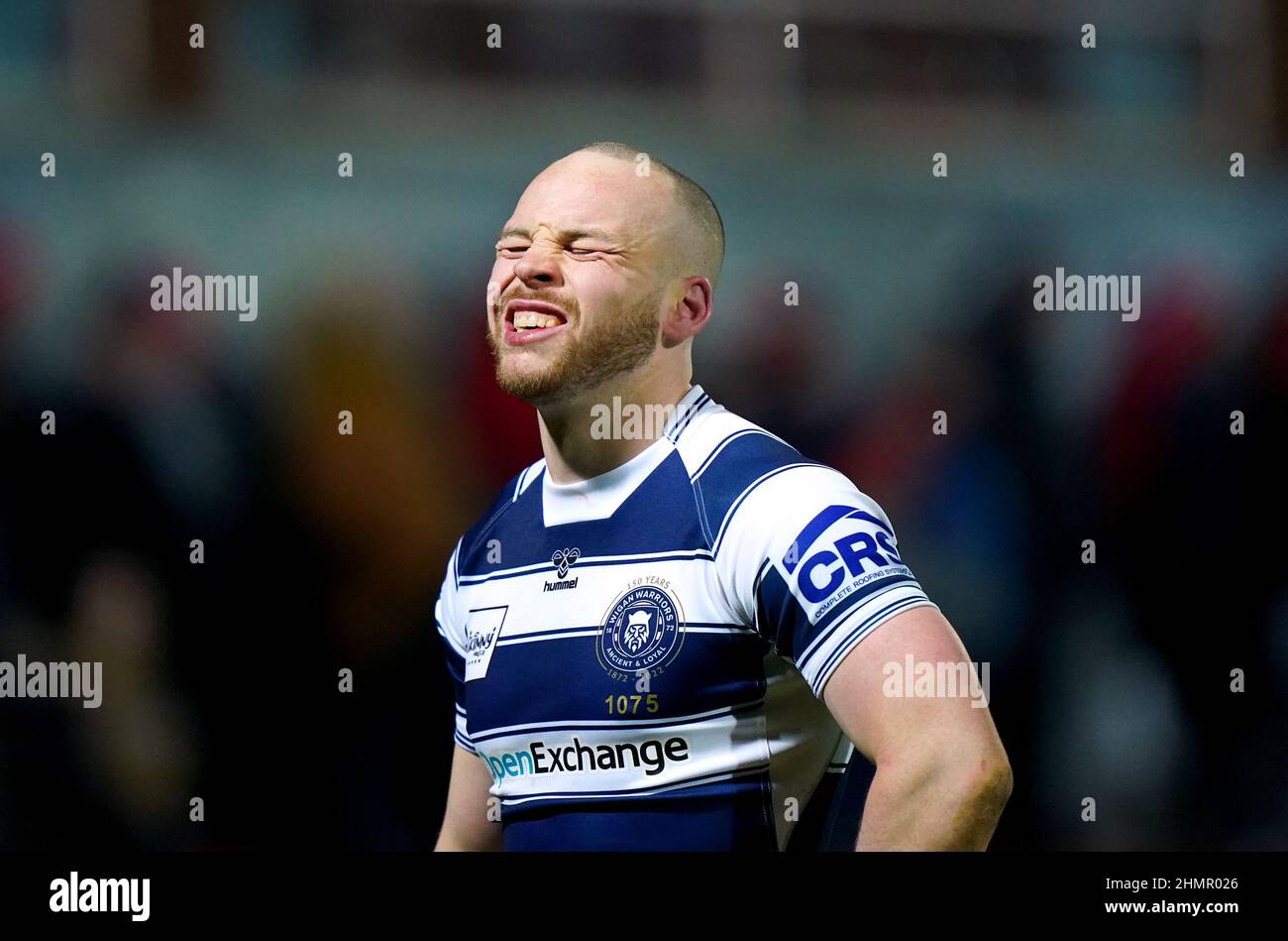 Wigan Warriors' Liam Marshall reacts during the Betfred Super League ...