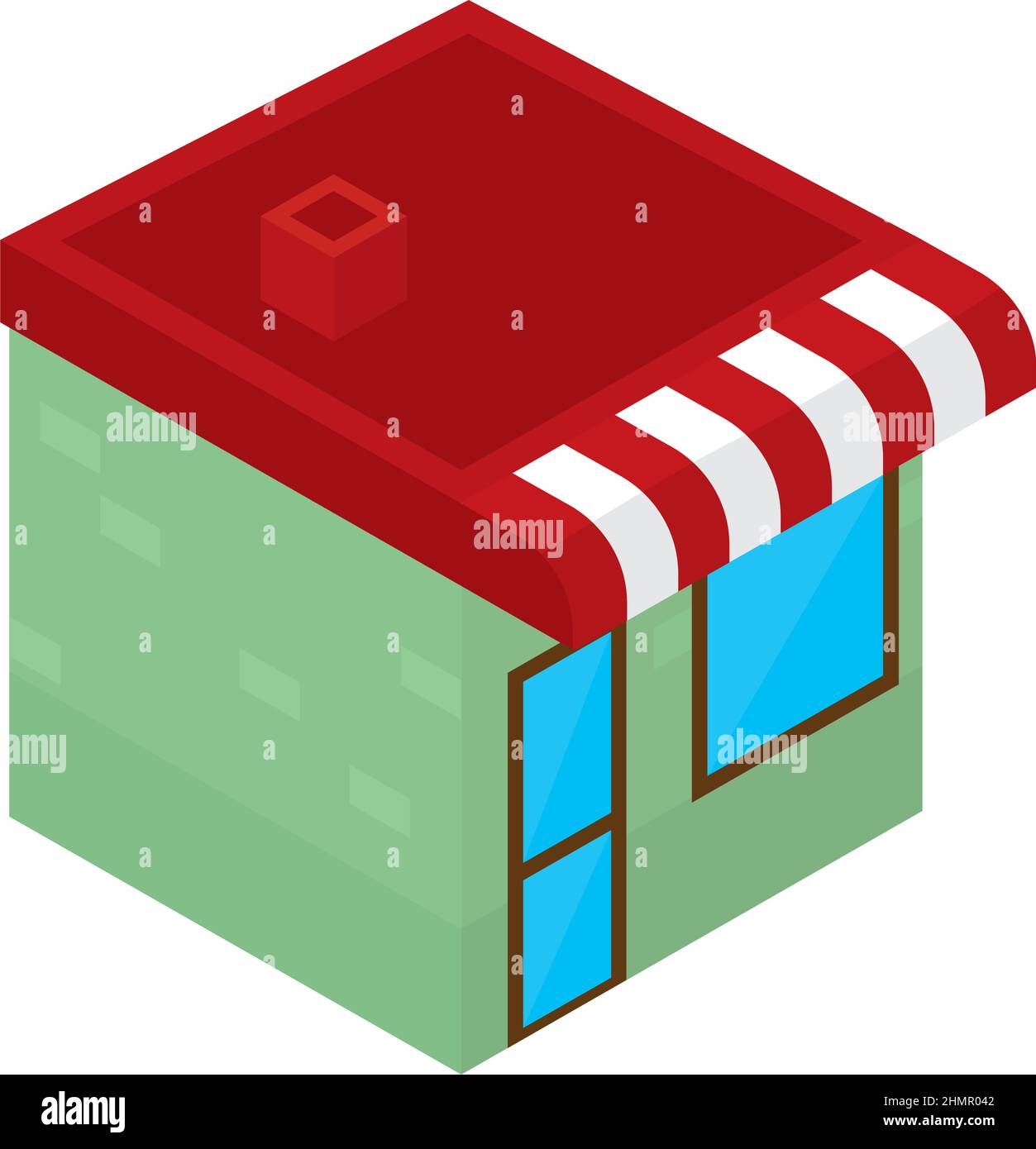 isometric store icon on white background Stock Vector Image & Art - Alamy