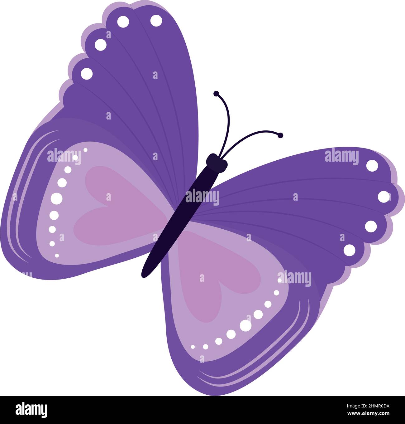 purple butterfly icon on white background Stock Vector Image & Art - Alamy