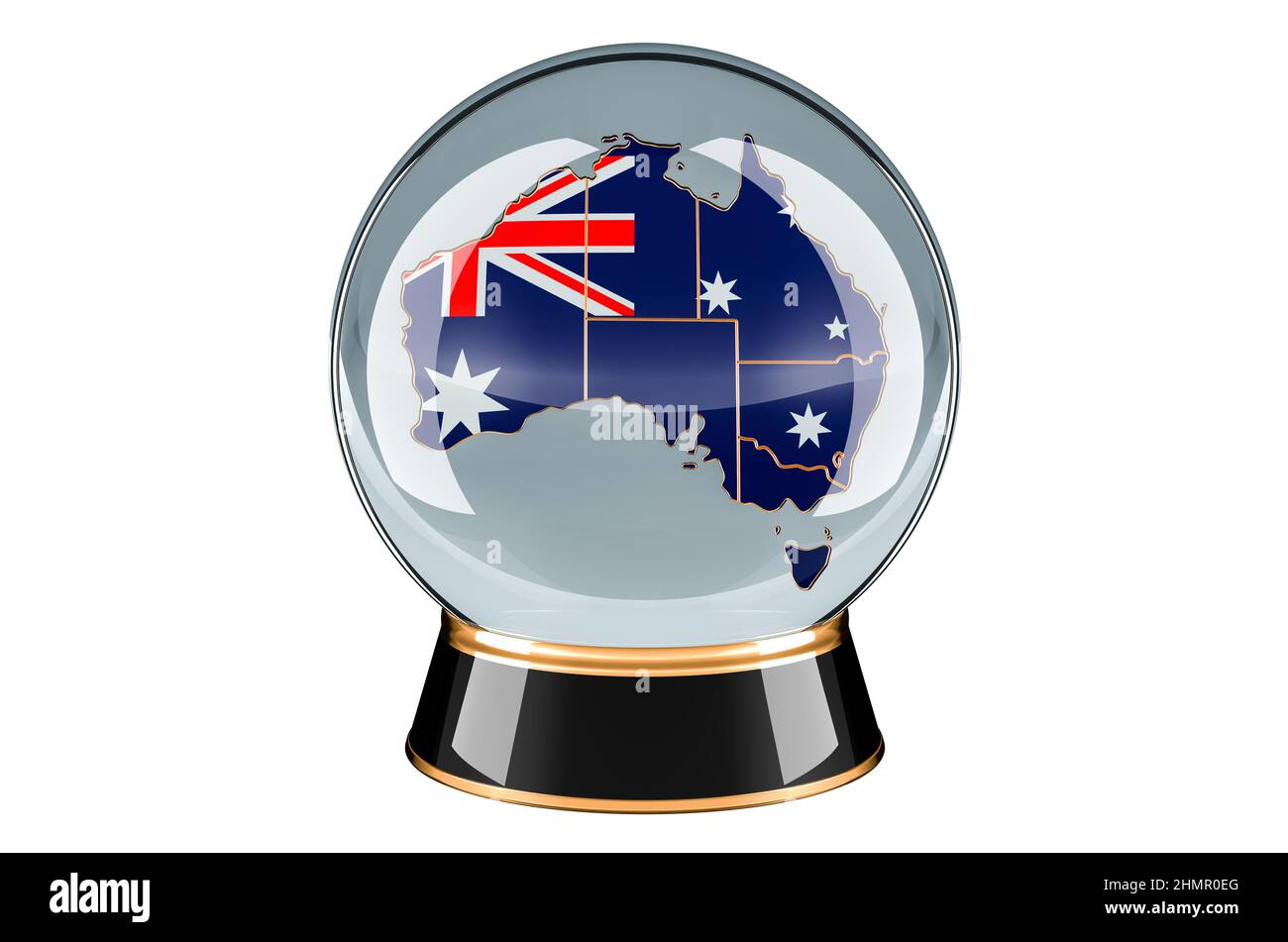 Crystal ball with Australian map. Forecasting and prediction for ...