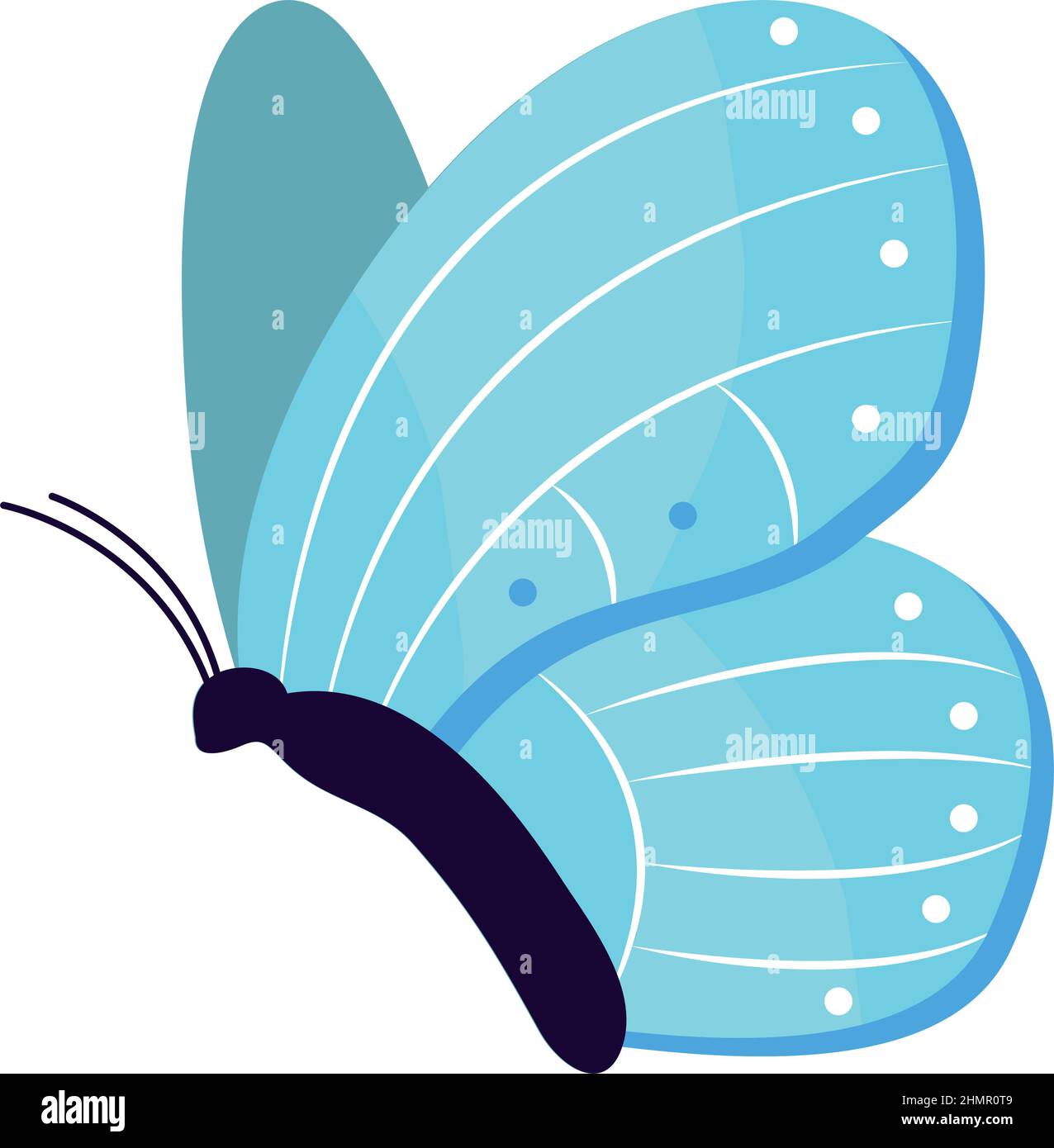 blue butterfly icon on white background Stock Vector Image & Art - Alamy