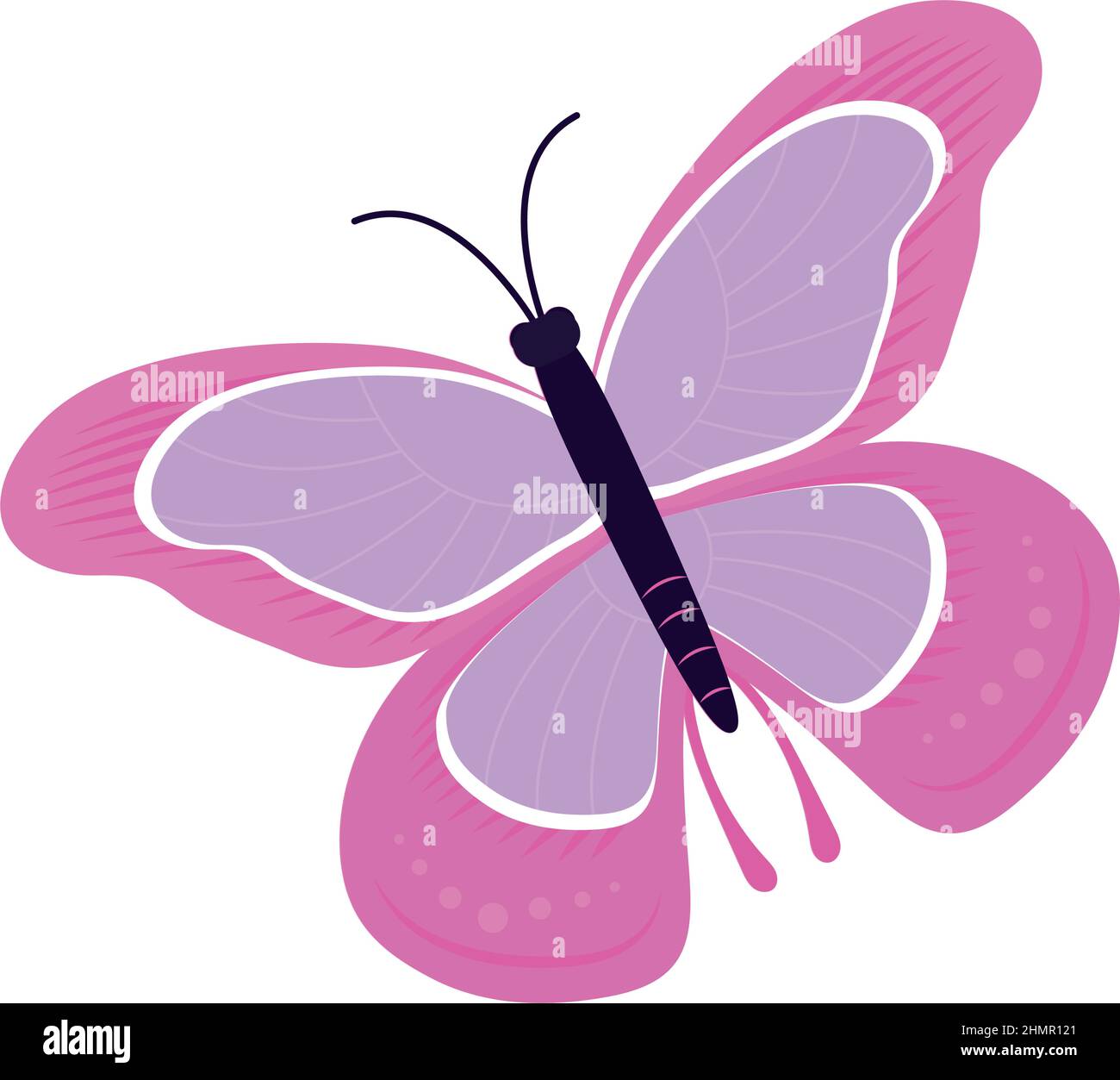 pink butterfly icon on white background Stock Vector Image & Art - Alamy