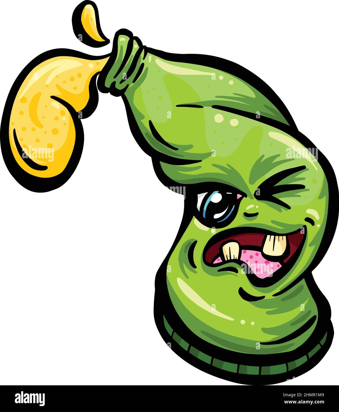 Angry Drunk Green Beer Bottle Cartoon Logo Design Stock Vector Image ...