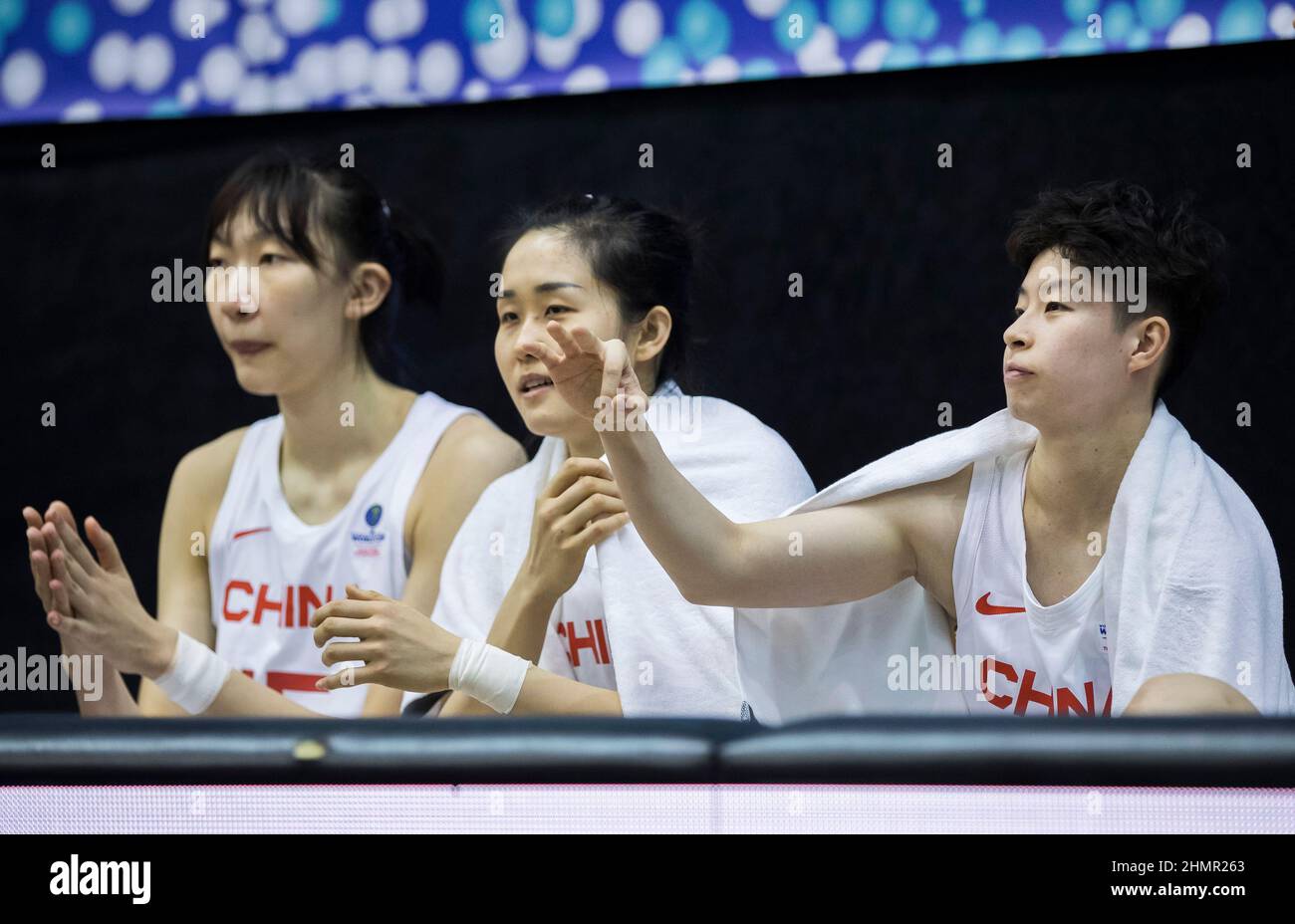 Belgrade, Serbia, 10th February 2022. Yuan Li of China reacts during ...