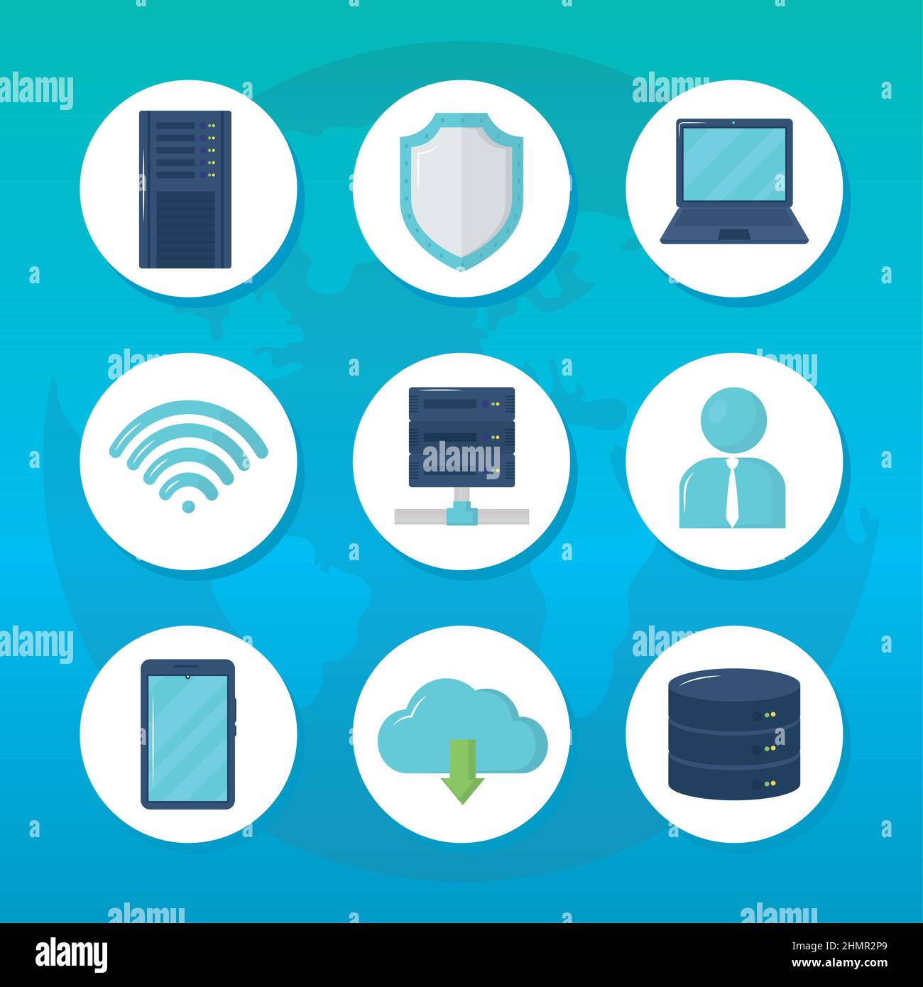 vpn and computing icon set Stock Vector Image & Art - Alamy