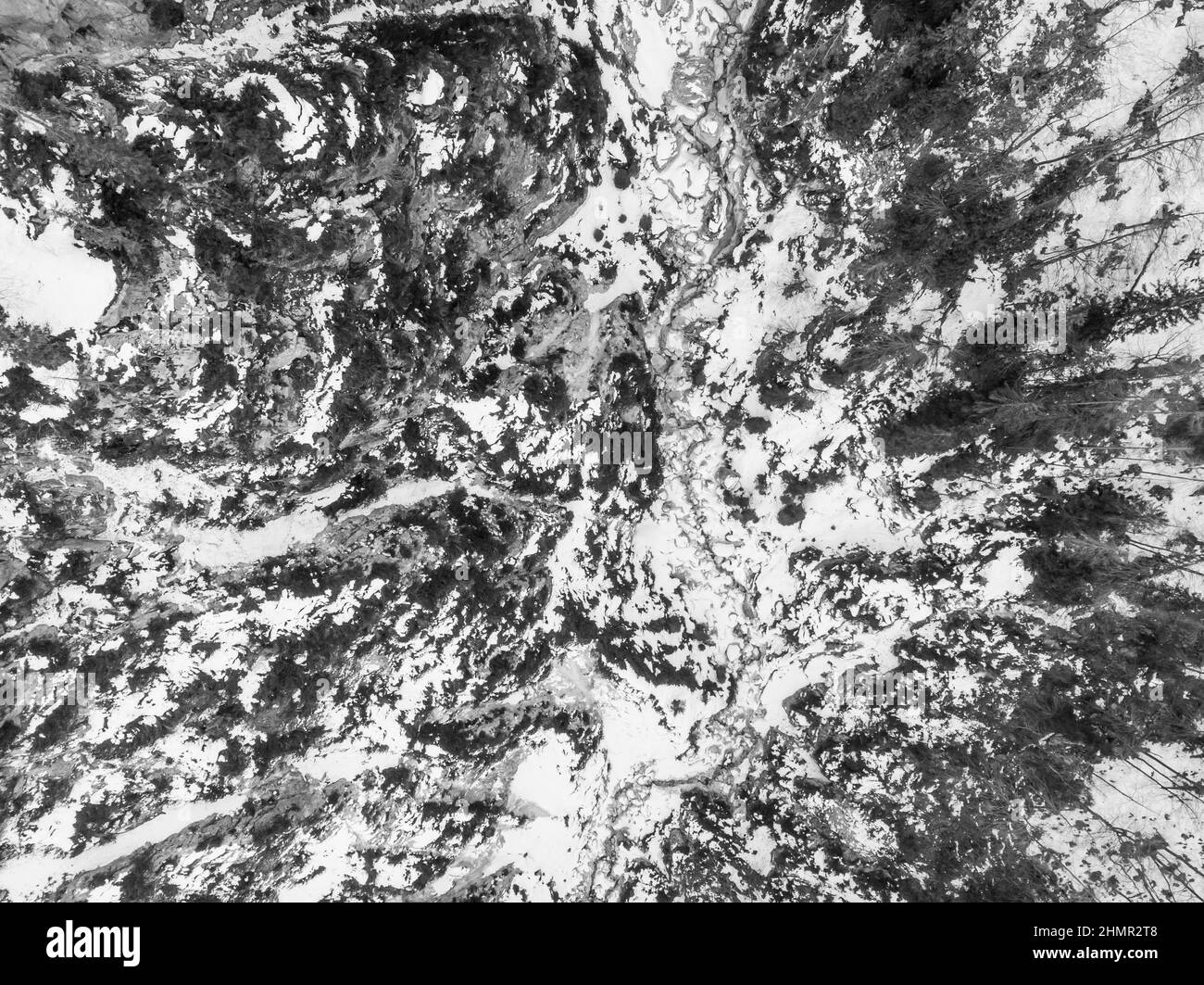 Glacier aerial view Black and White Stock Photos & Images - Alamy