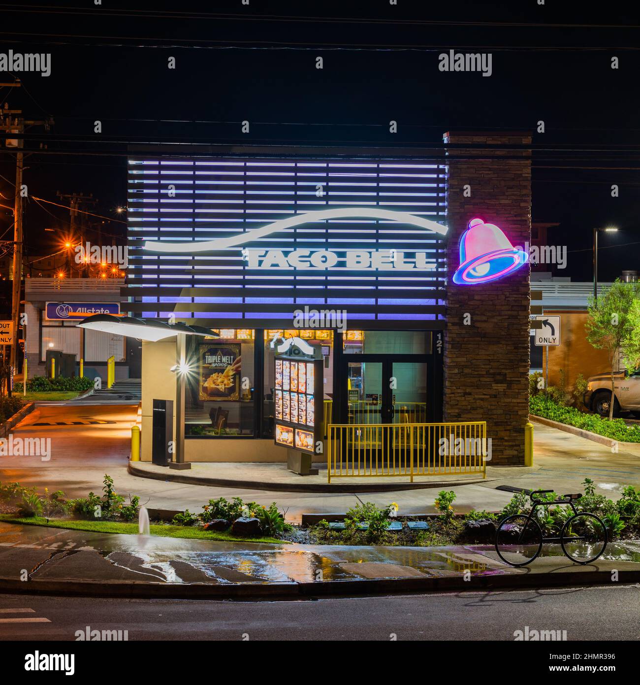 Taco Bell Building Night