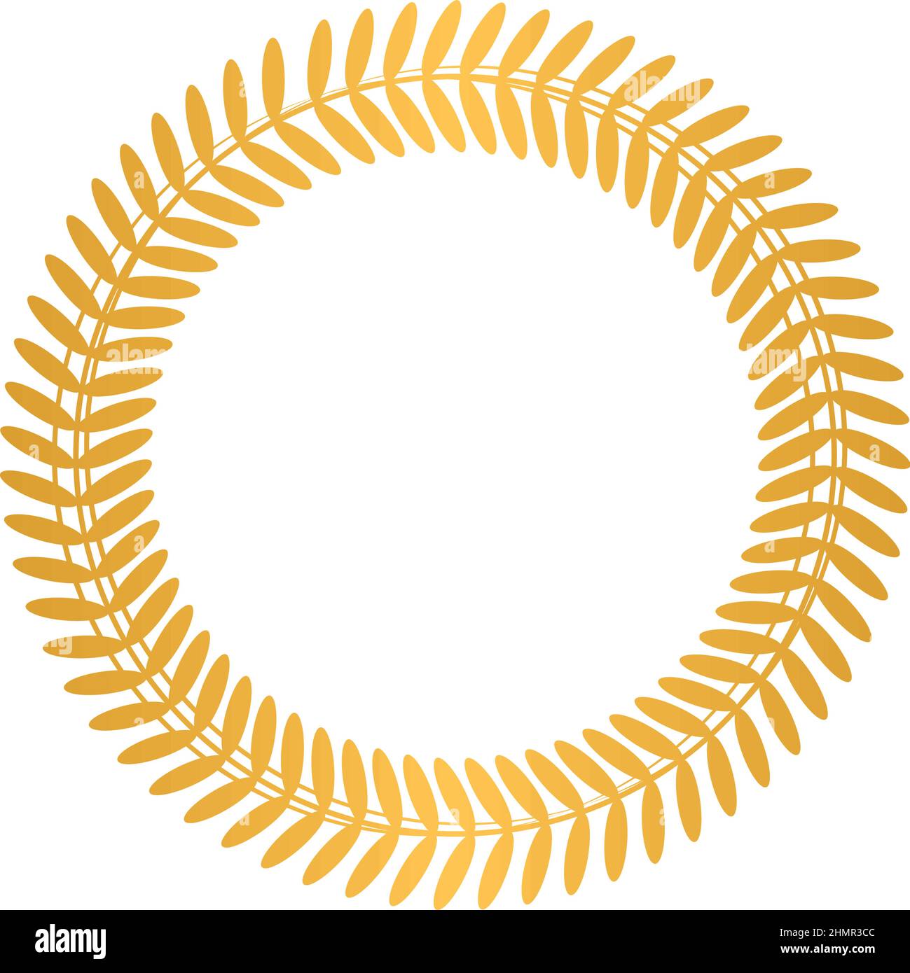 golden leaves round wreath design Stock Vector Image & Art - Alamy