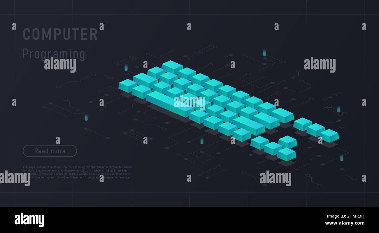 Computer isometric keyboard Stock Vector Image & Art - Alamy