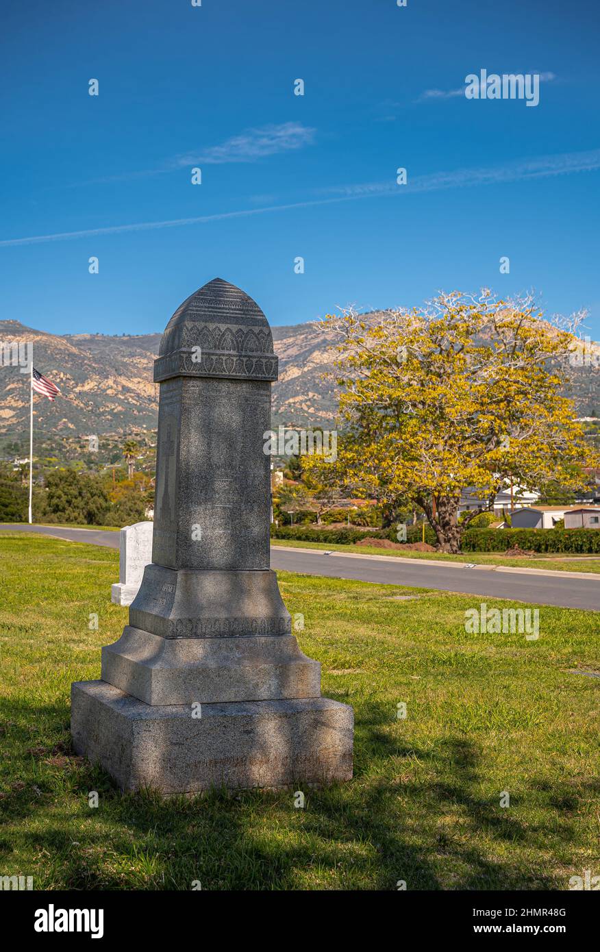 Santa Barbara, California, USA - February 8, 2022: Calvary Cemetery ...