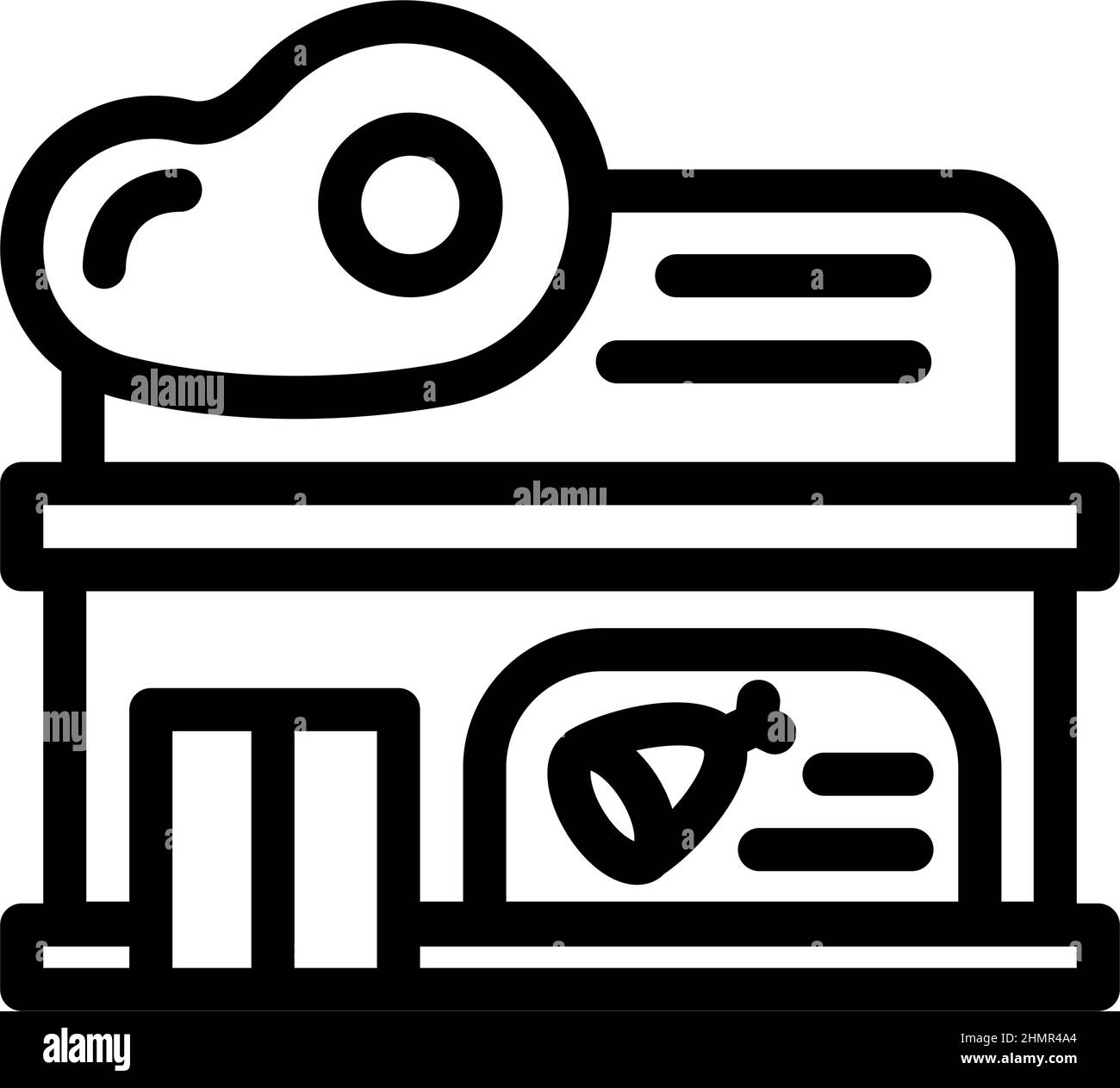 butcher shop line icon vector illustration Stock Vector Image & Art - Alamy