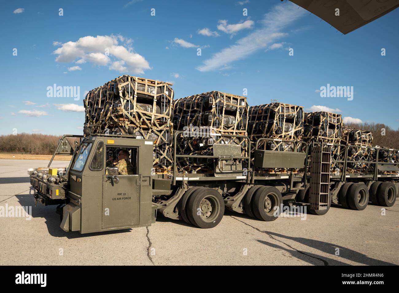 Pallets of ammunition, weapons and other equipment bound for Ukraine ...