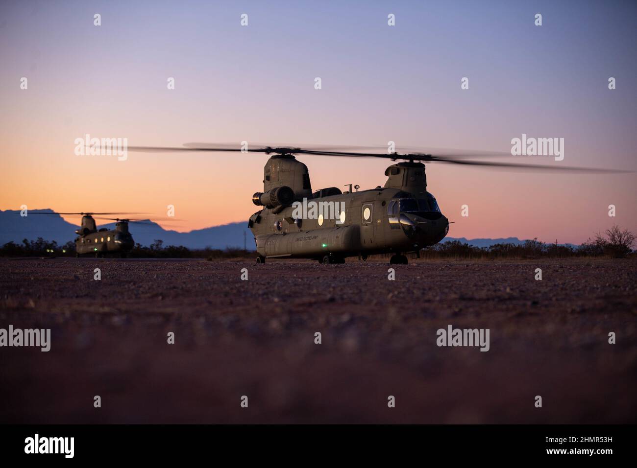 A U.S. Army CH-47 Chinook, prepares to board U.S. Marines with 2d ...