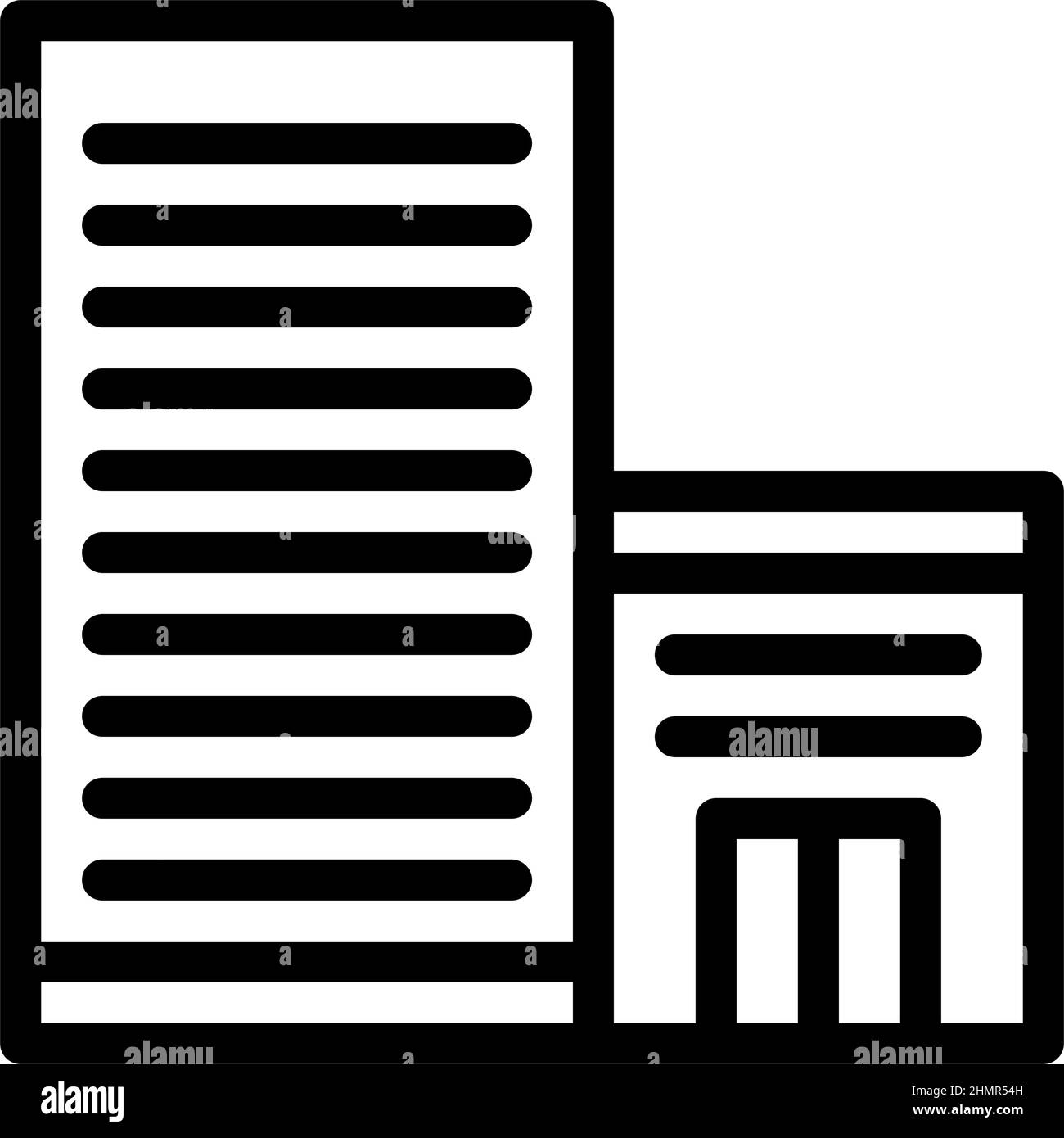 office skyscraper line icon vector illustration Stock Vector Image ...