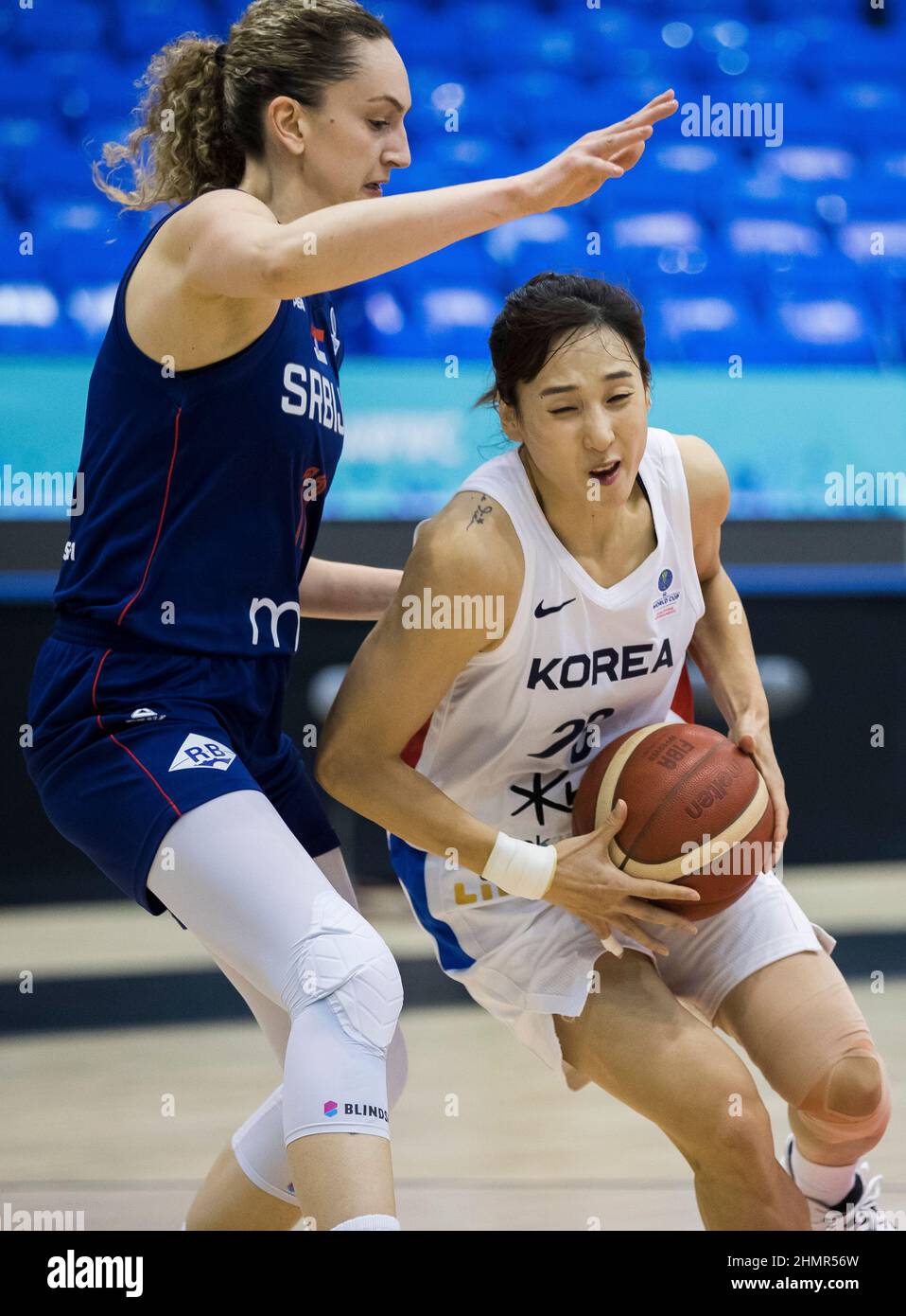 Belgrade, Serbia, 10th February 2022. Danbi Kim of Korea in action during the FIBA Women's ...