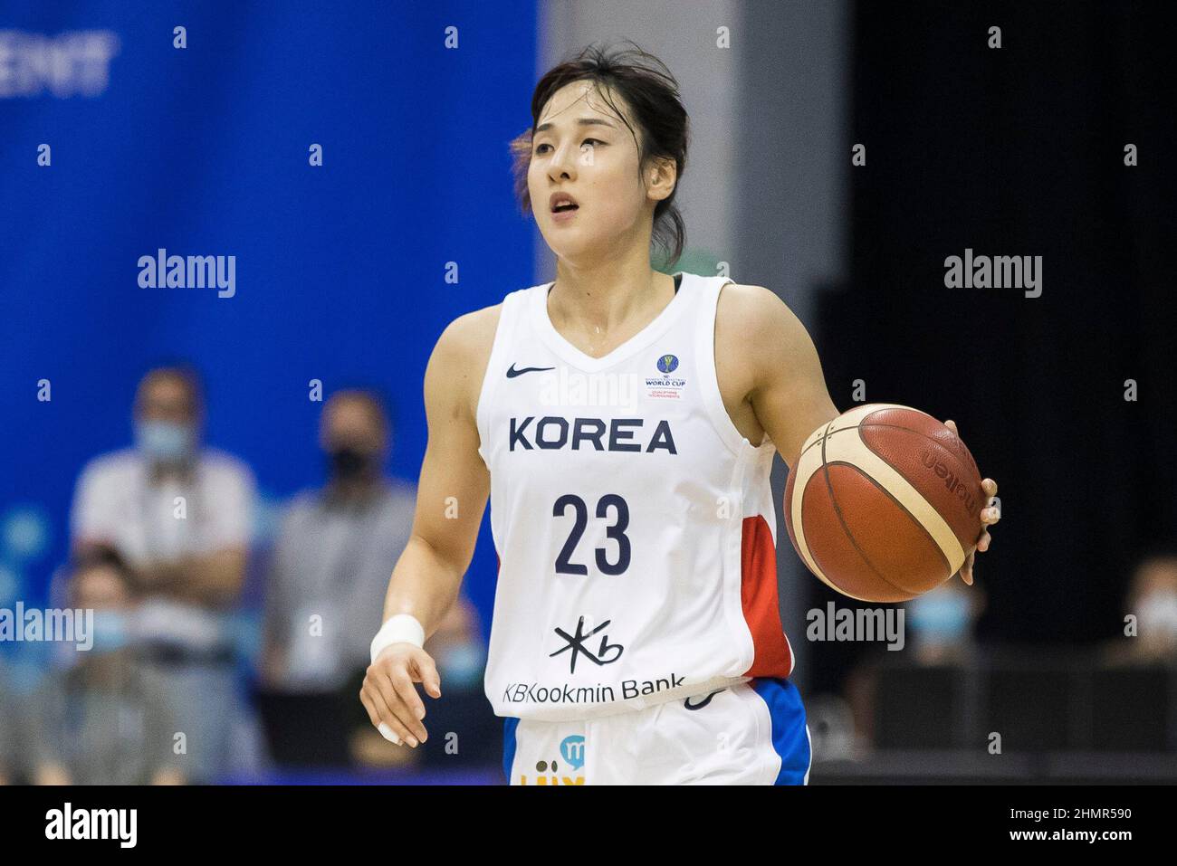 Belgrade, Serbia, 10th February 2022. Danbi Kim of Korea in action during the FIBA Women's ...