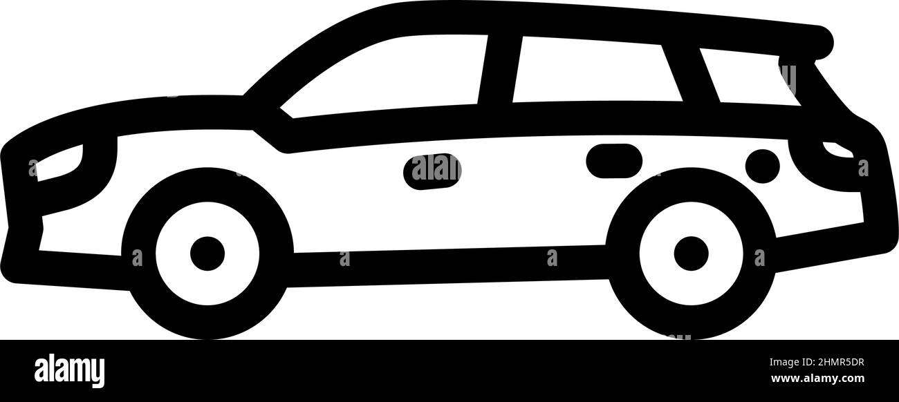shooting brake car line icon vector illustration Stock Vector Image ...