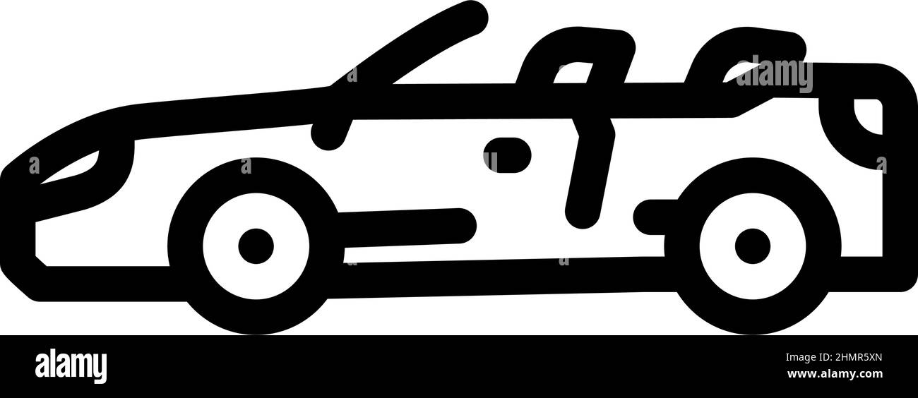 convertible cabriolet car line icon vector illustration Stock Vector ...