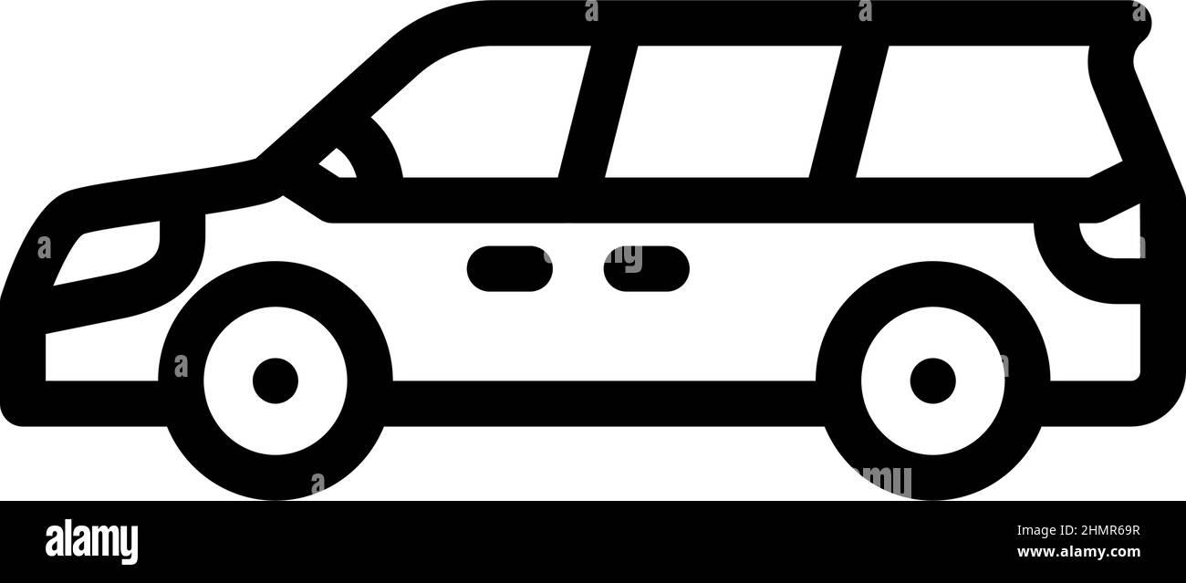 mpv minivan transport line icon vector illustration Stock Vector Image ...